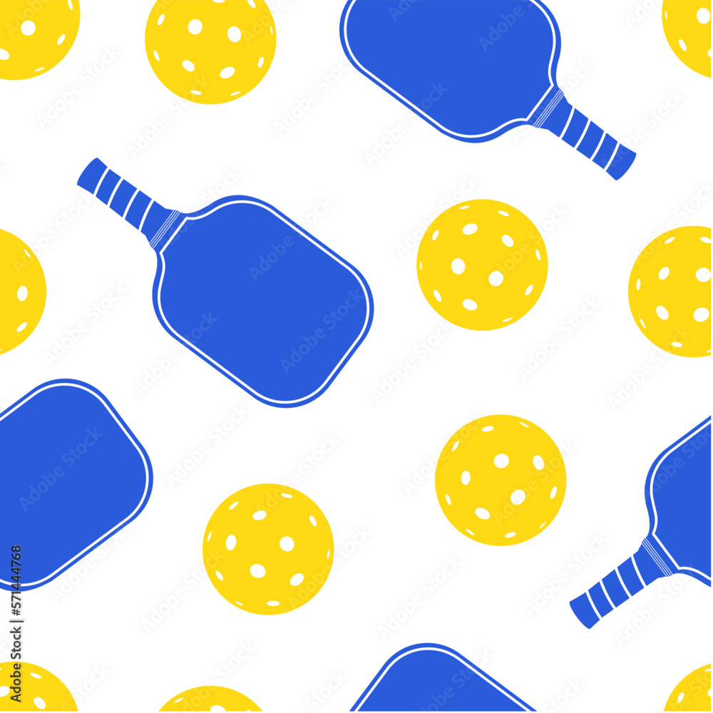 Premium editable vector file of seamless pickleball pattern best for ...