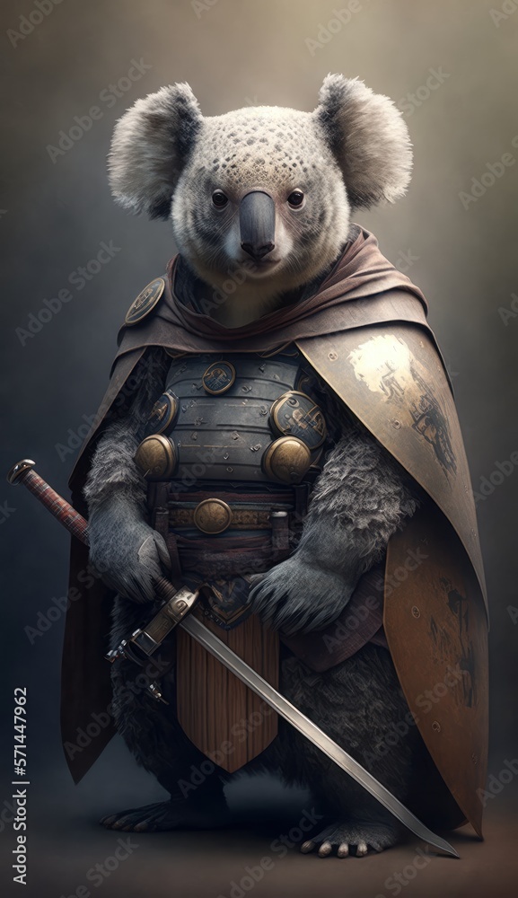 Majestic Animal Bear Shogun in Samurai Armor: A Depiction of Japanese ...
