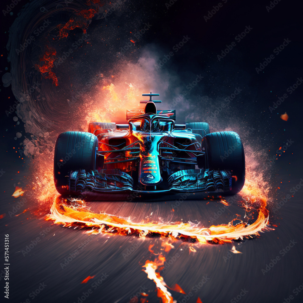 Ai artwork wallpaper and poster of an open wheel race car. Generative ...