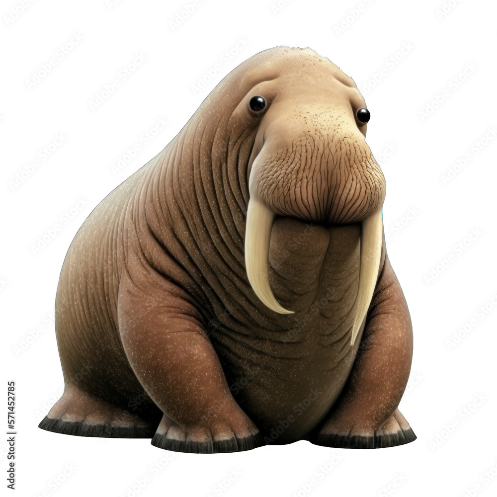 Animal Walrus Design Elements Isolated Transparent Background: Graphic ...