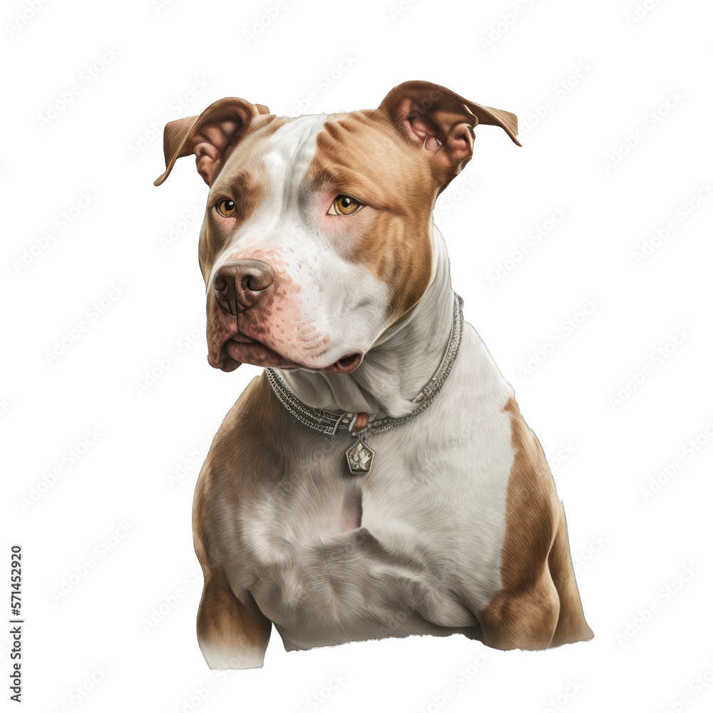 Animal American Pit Bull Terrier dog Design Elements Isolated ...