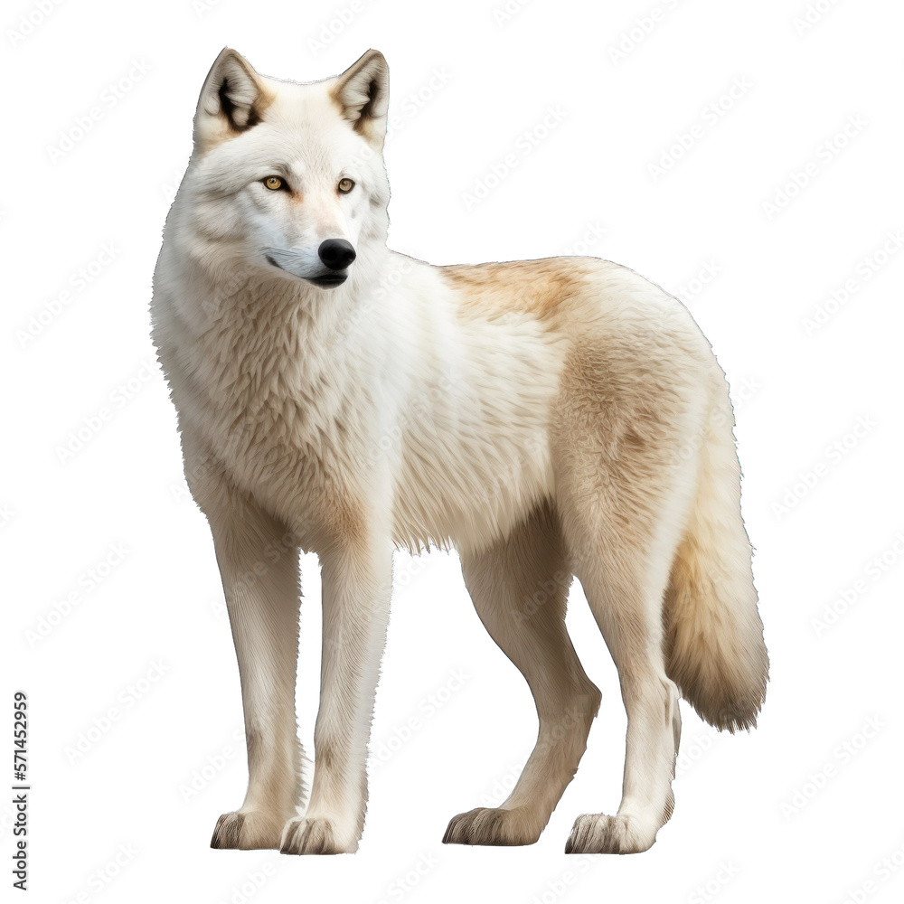 Animal Arctic Wolf Design Elements Isolated Transparent Background ...