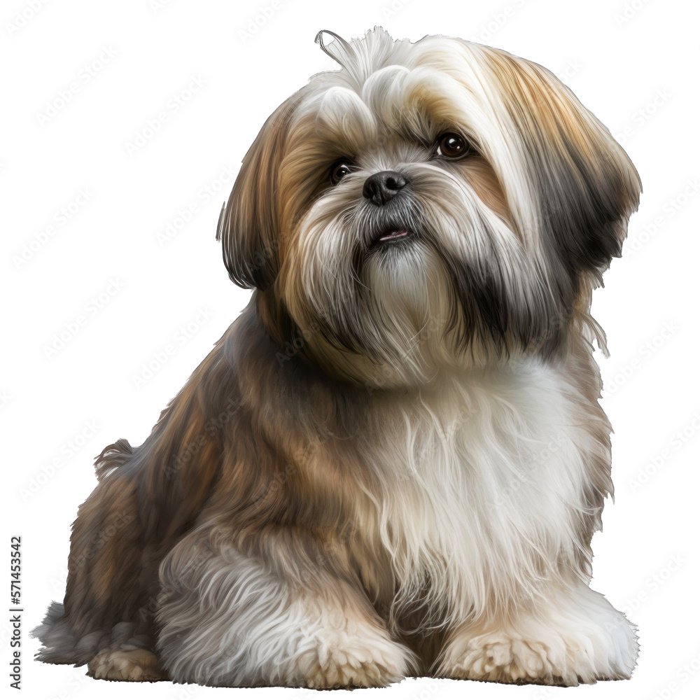 Animal Lhasa Apso dog Design Elements Isolated Transparent Background ...