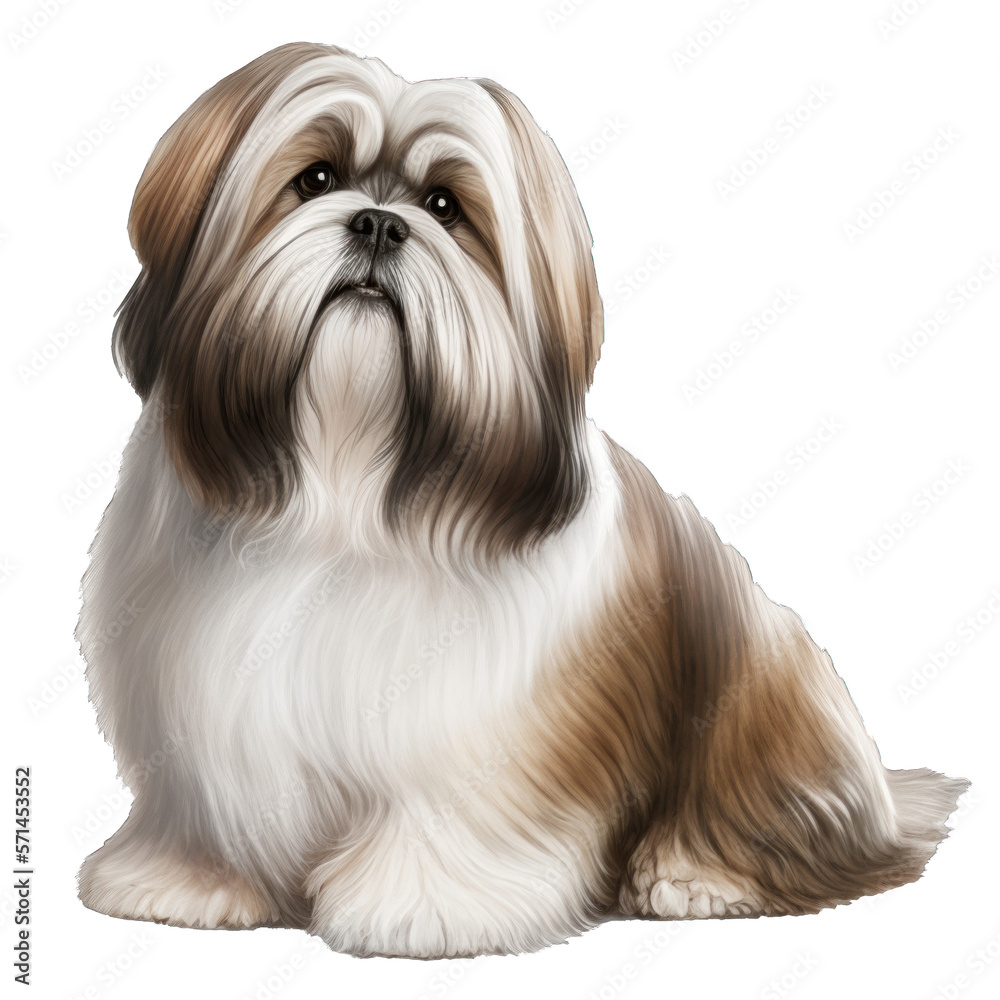 Animal Lhasa Apso dog Design Elements Isolated Transparent Background ...