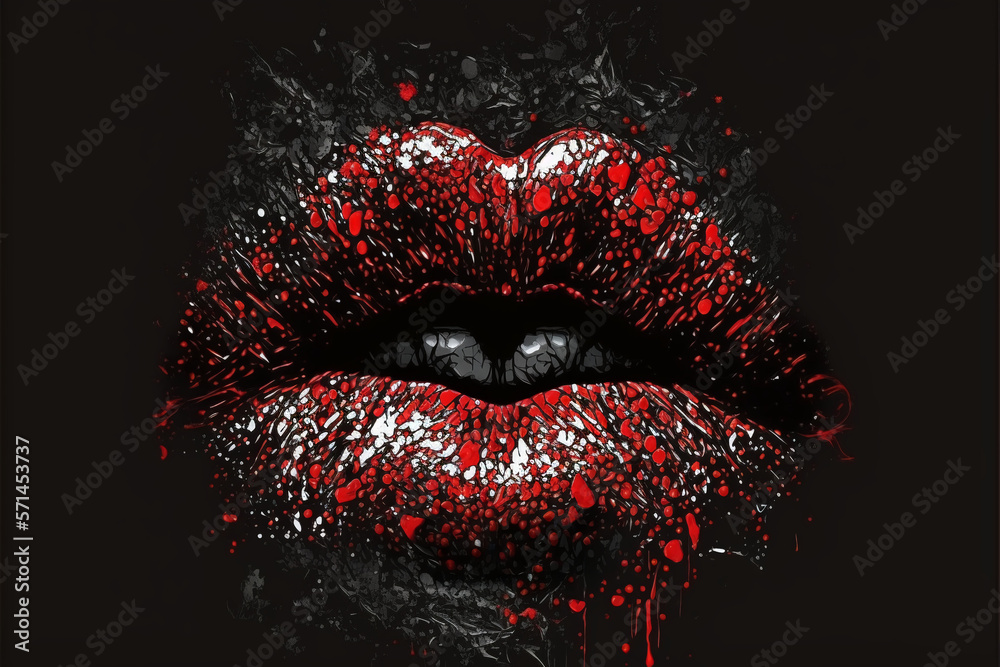 Dripping Gloss red lip, red paint dripping down lips, Gorgeous red lips ...