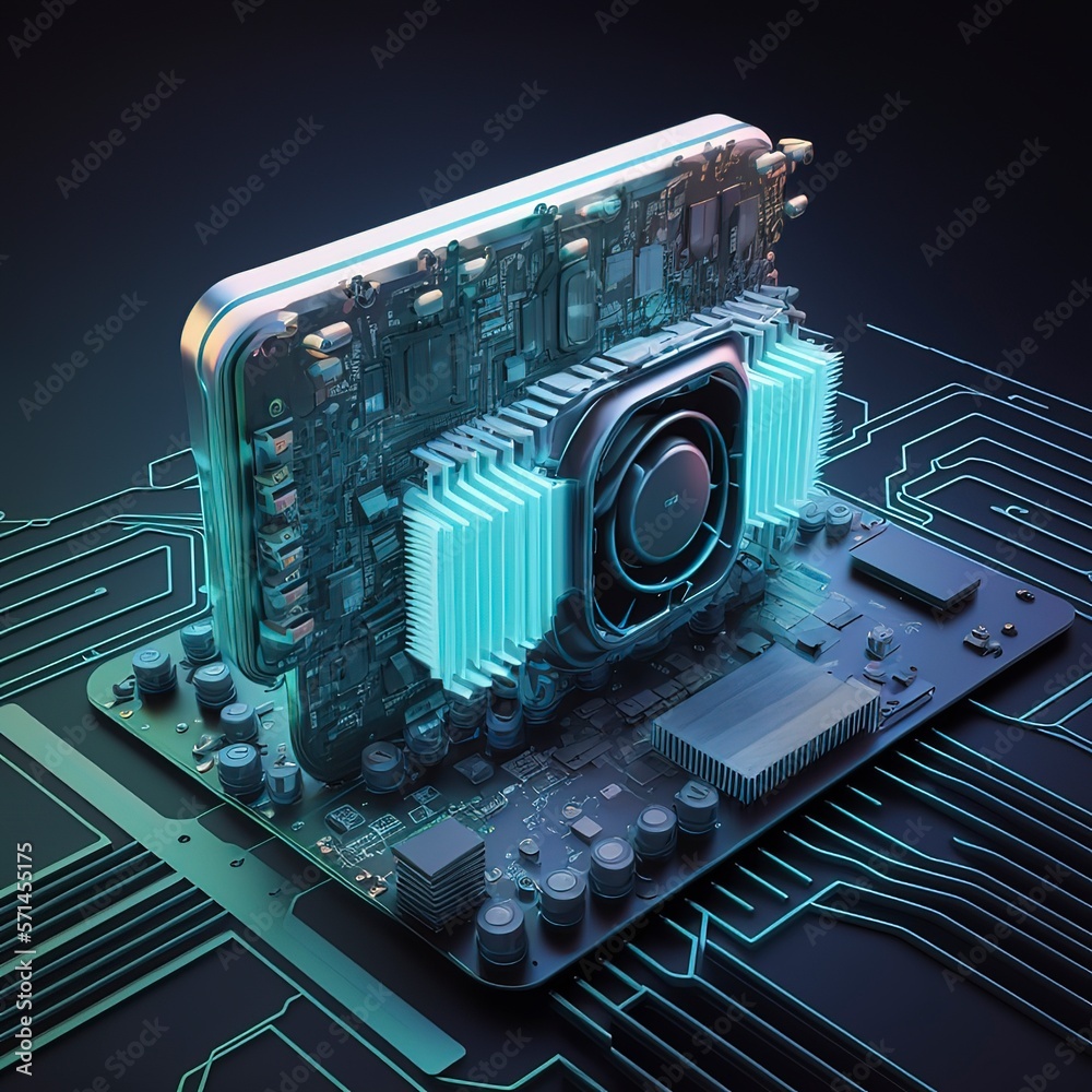 Super powerful video card of new generation. GPU for computing. Future ...