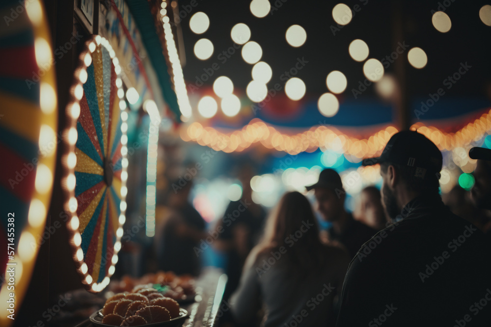 State Fair Carnival Midway Games Rides Ferris Wheel. Generative AI ...