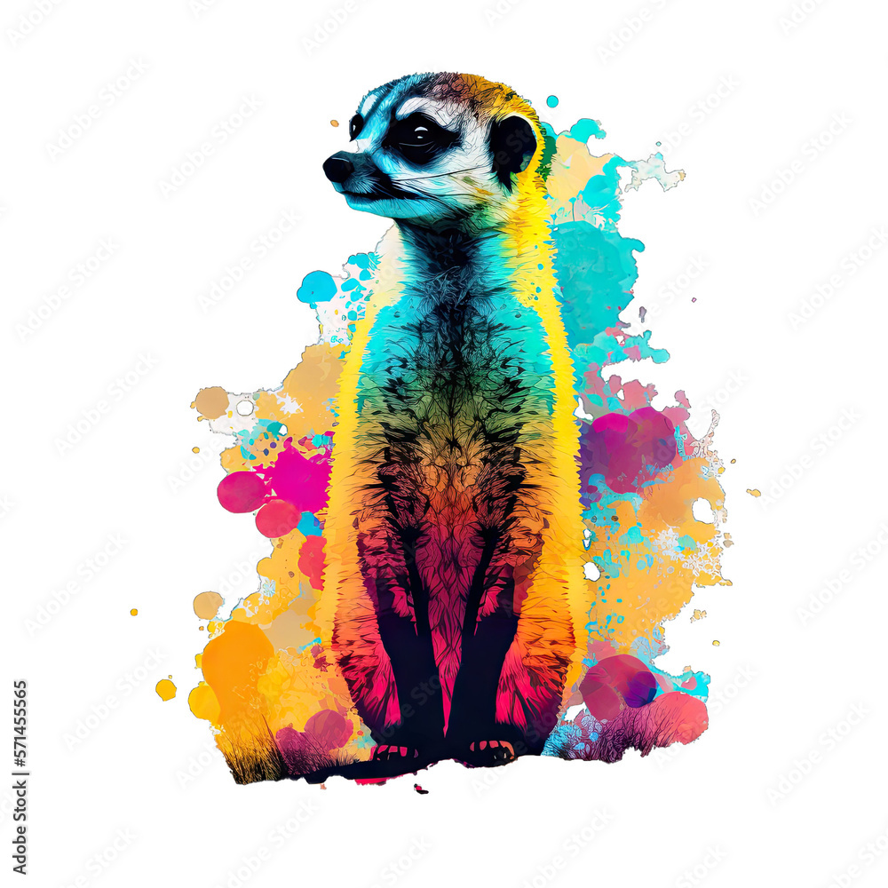 Animal Meerkat Design Elements Isolated Transparent Background ...