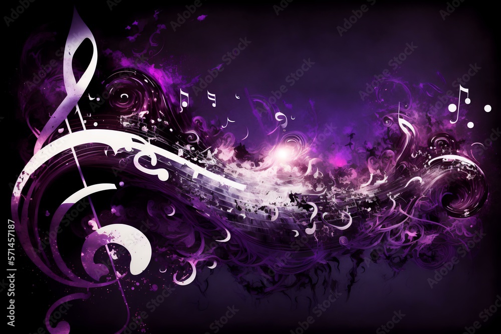 abstract intense purple music background (AI Generated) Stock ...