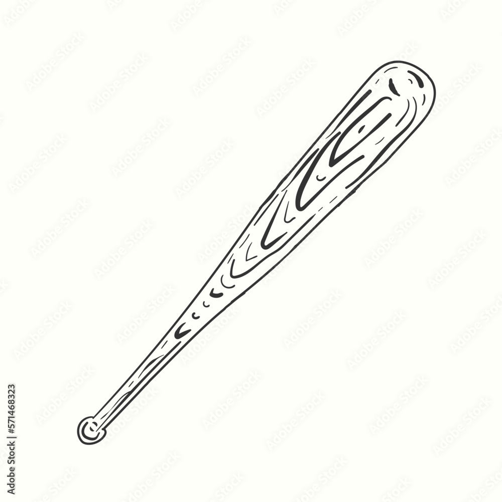Baseball Bat Drawing Outline