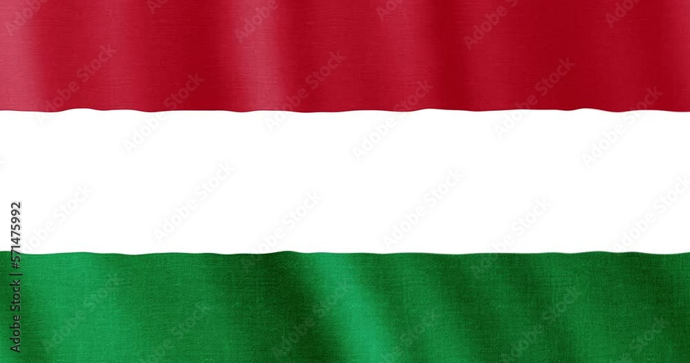 Hungarian flag seamless loop animation. 4k animation background with ...