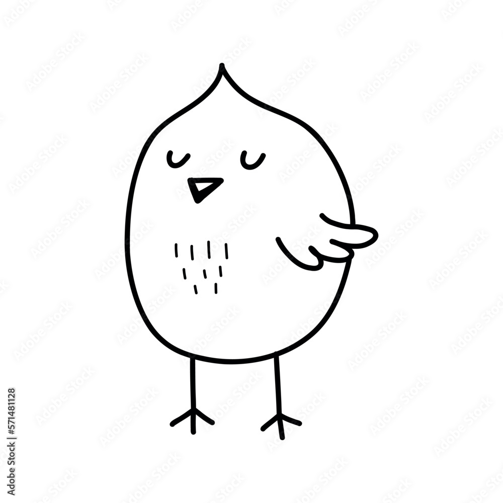 Chicken hand drawn outline doodle icon. Vector sketch illustration for ...