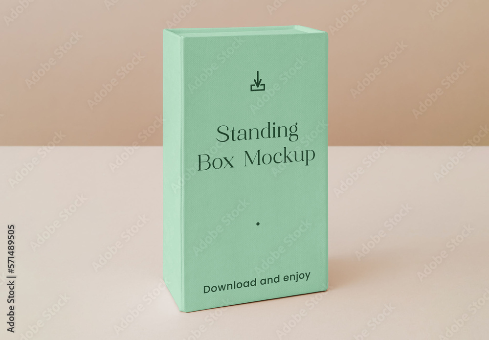 Standing Box Mockup Stock Template | Adobe Stock