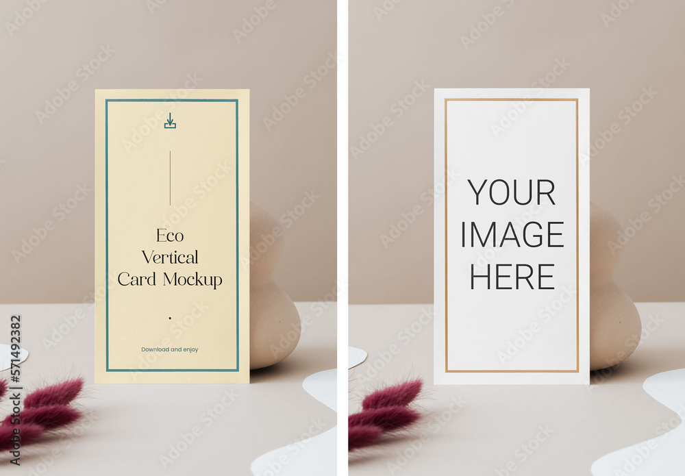 Elegant Vertical Card Mockup Stock Template | Adobe Stock