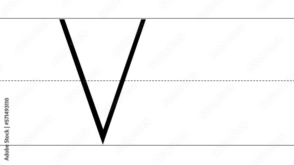 How to write uppercase and lowercase letter V. Animated tutorial for ...