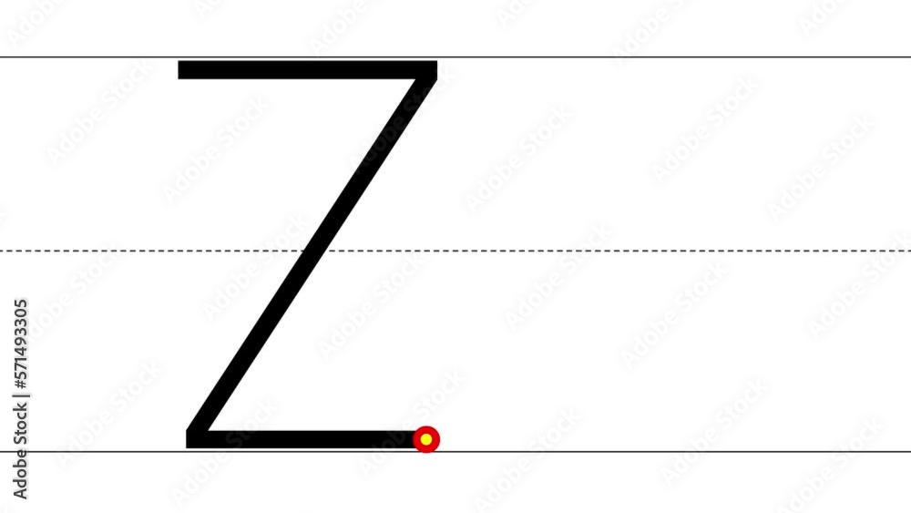 How to write uppercase and lowercase letter Z. Animated tutorial for ...
