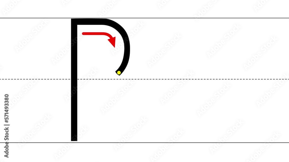 How to write uppercase and lowercase letter R. Animated tutorial for ...