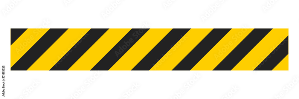 Caution tape set of yellow warning ribbons. Abstract warning lines for ...