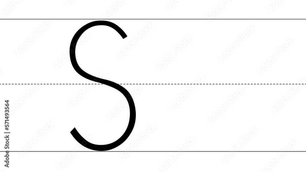 How to write uppercase and lowercase letter S. Animated tutorial for ...