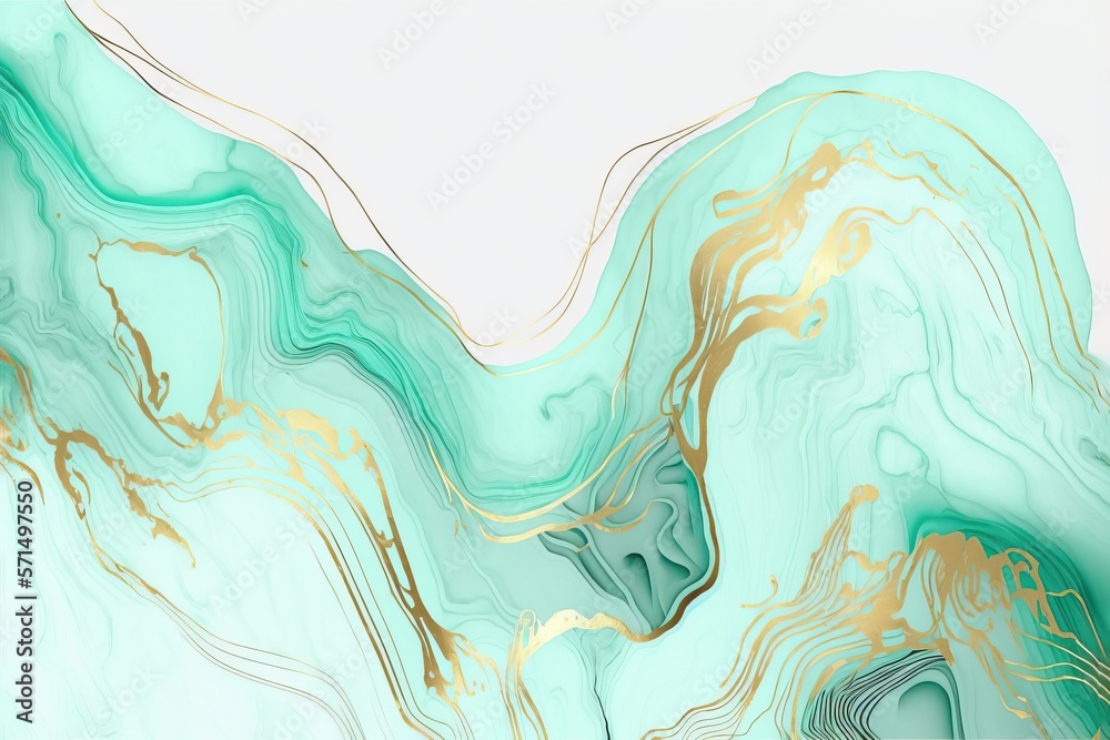 A dynamic background in pastel green and gold. Generative ai composite ...