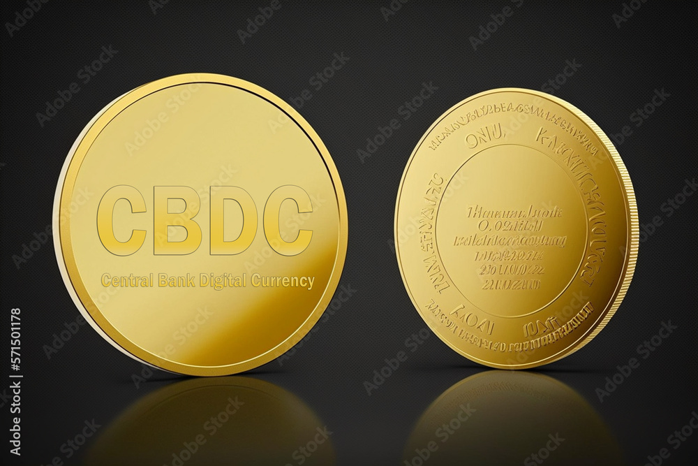 CBDC Central Bank digital currency AI Generation Stock Illustration ...