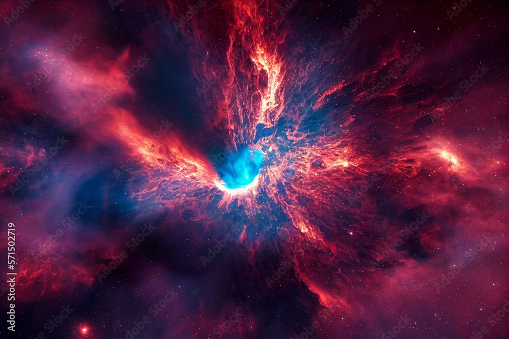 Fictional Space - Vulcano Nebula - High Resolution 13k. Generative AI ...