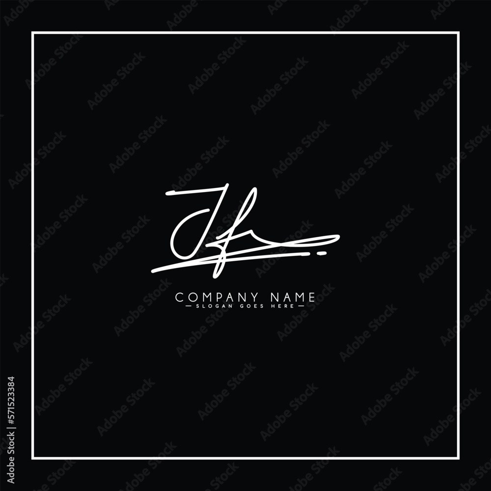 JF Handwritten Signature logo - Vector Logo Template for Beauty ...