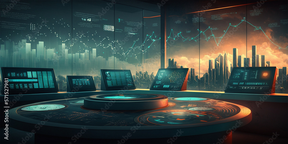 Smart city and abstract dot point connect with gradient line and ...