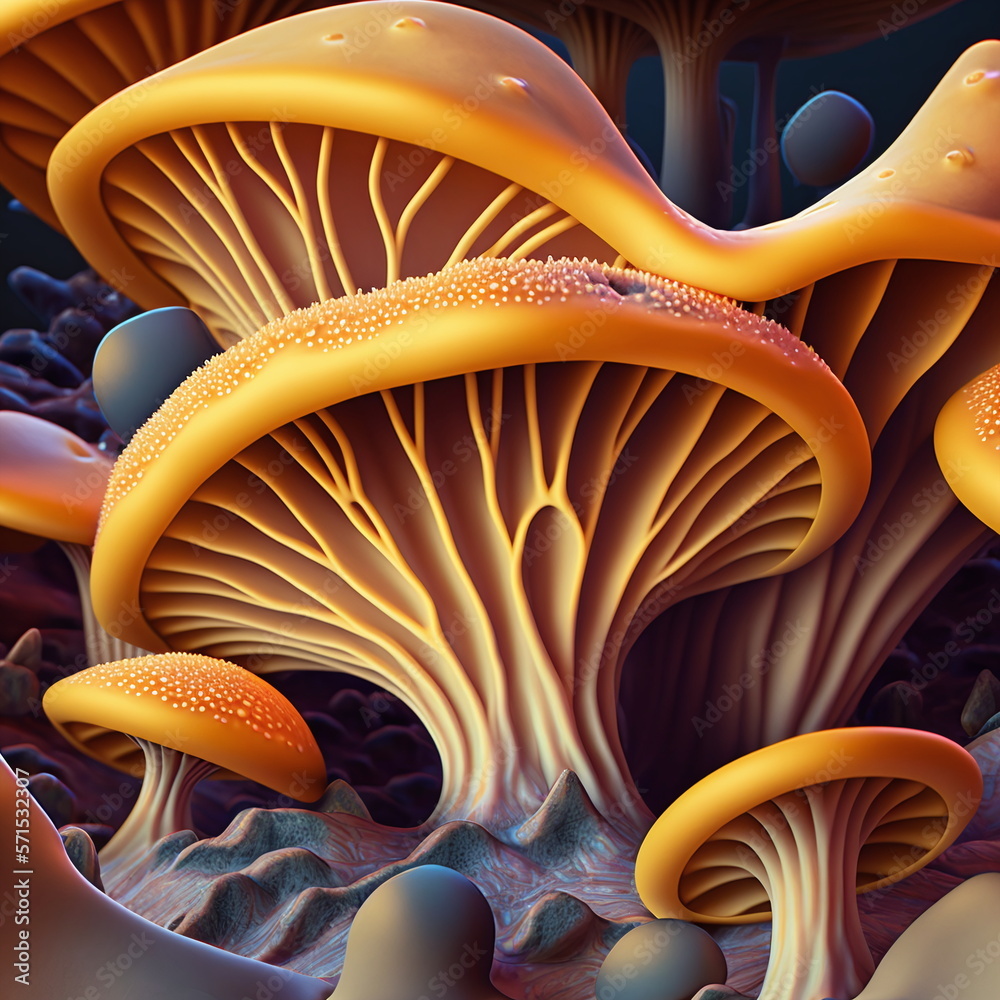 Microscopic image of fungus structure, AI Generated Stock Photo | Adobe ...