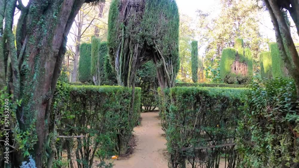 The gardens of the Royal Alcázars of Seville historically known as al ...