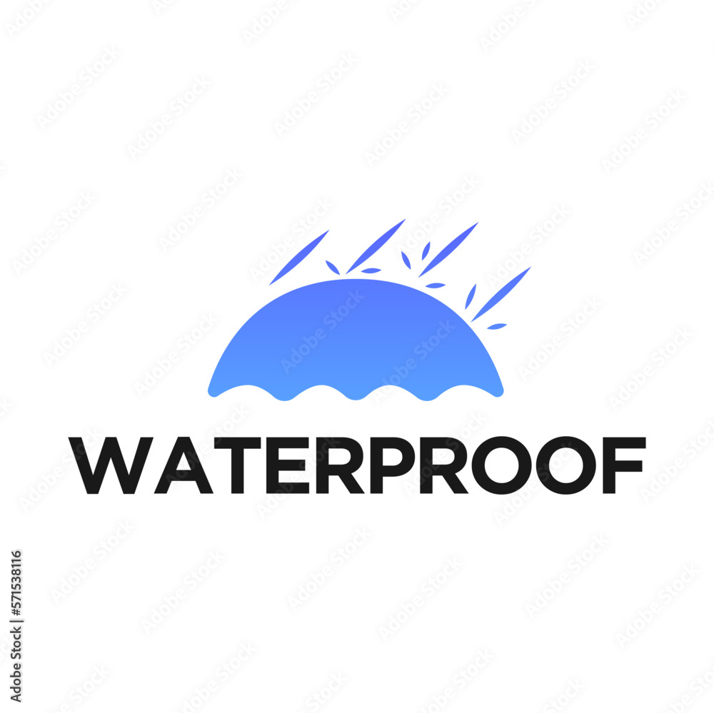 Water proof logo vector illustration isolated on white background Stock ...