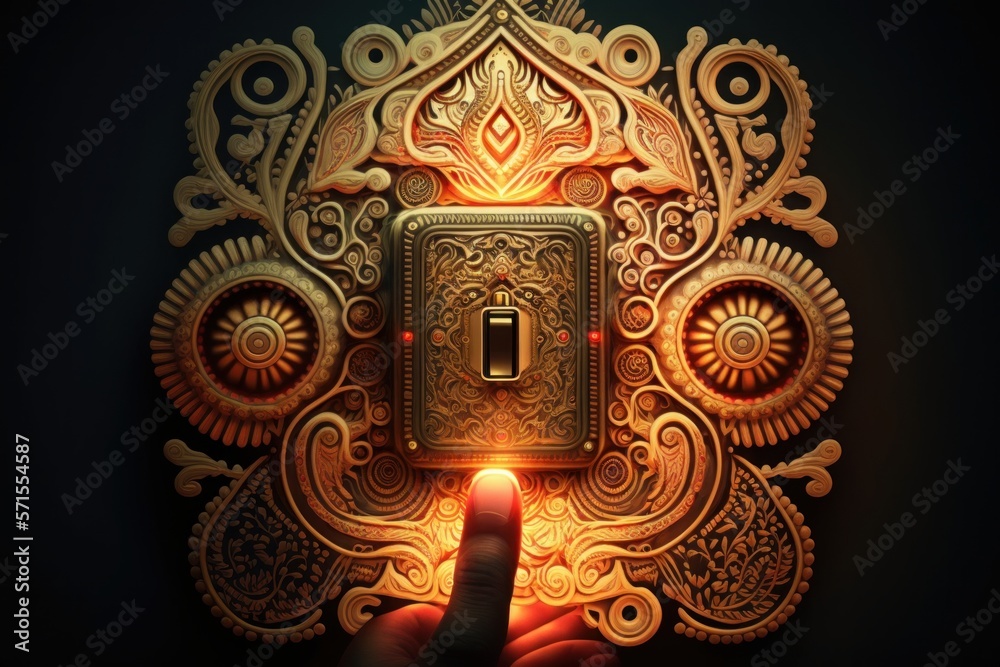 Hyper-detailed High-Res Photos: Hand Switches Green & Red Bulbs ...