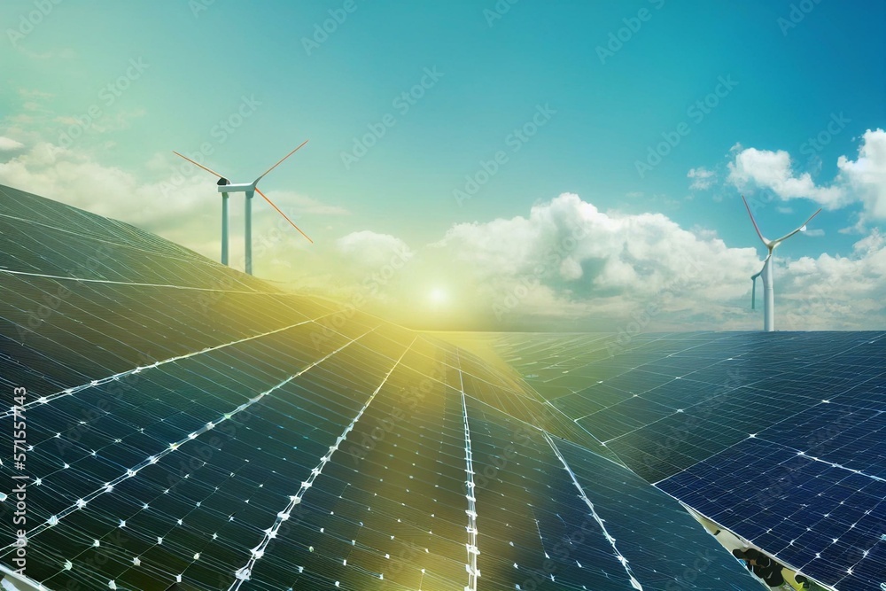 .Sustainable development goals of promote clean energy. Renewable energy-based green businesses ...