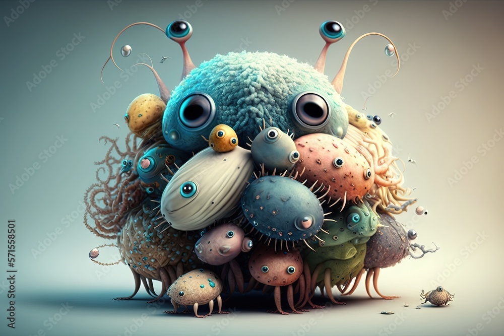 Fantasy creature with a body made of multiple smaller creatures, all ...