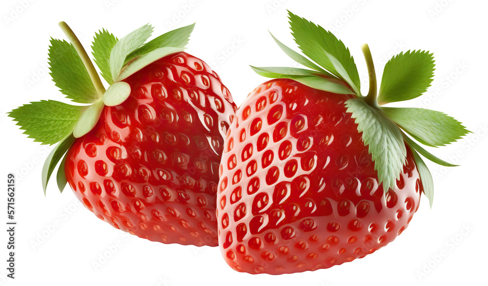 Delicious strawberries cut out. Based on Generative AI Stock ...