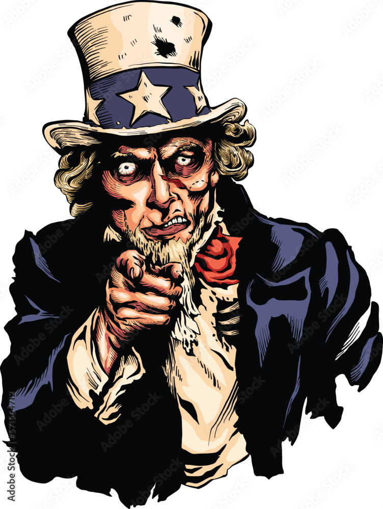 Zombie Uncle Sam Tattoo