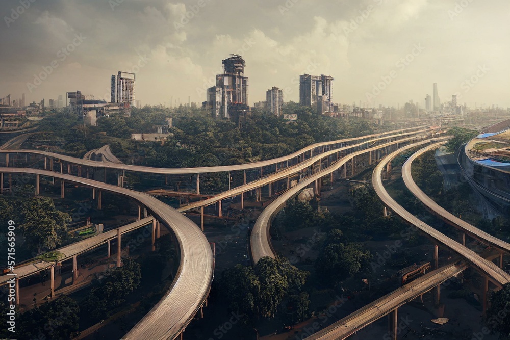 Dhaka Metro Rail Project. Dhaka Skyline. Mass Rapid Transport of Dhaka ...