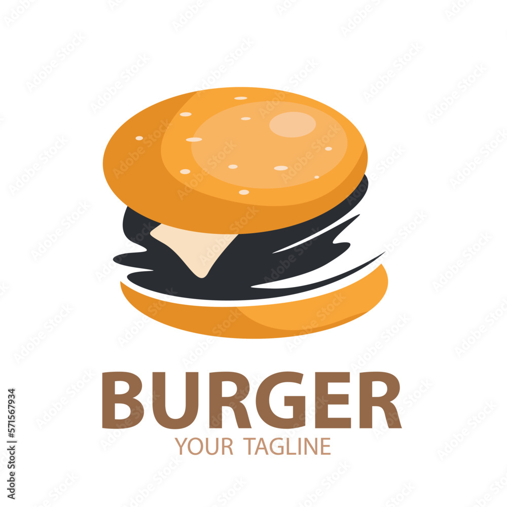 Cartoon burger ingredients Mascot Logo. Bun, cheese, roasted egg ...