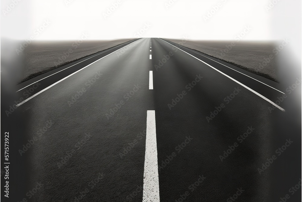Asphalt road isolated on transparent background, Highway of road lane ...