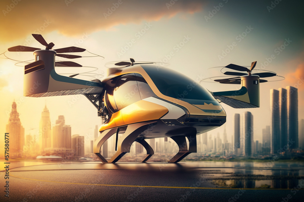 Future of urban air mobility, city air taxi, UAM urban air mobility ...