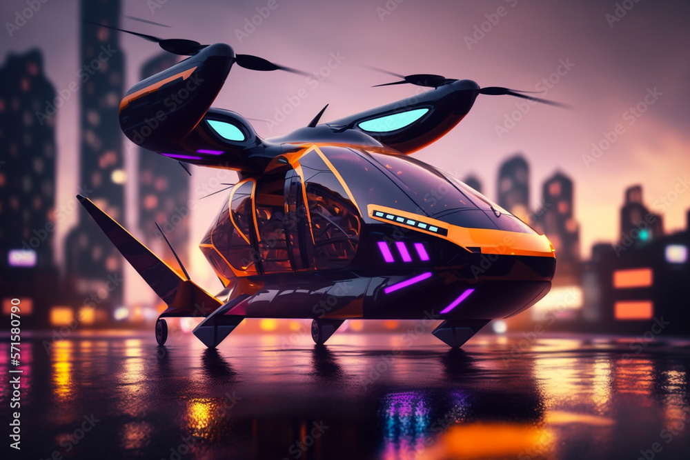 Future of urban air mobility, city air taxi, UAM urban air mobility ...