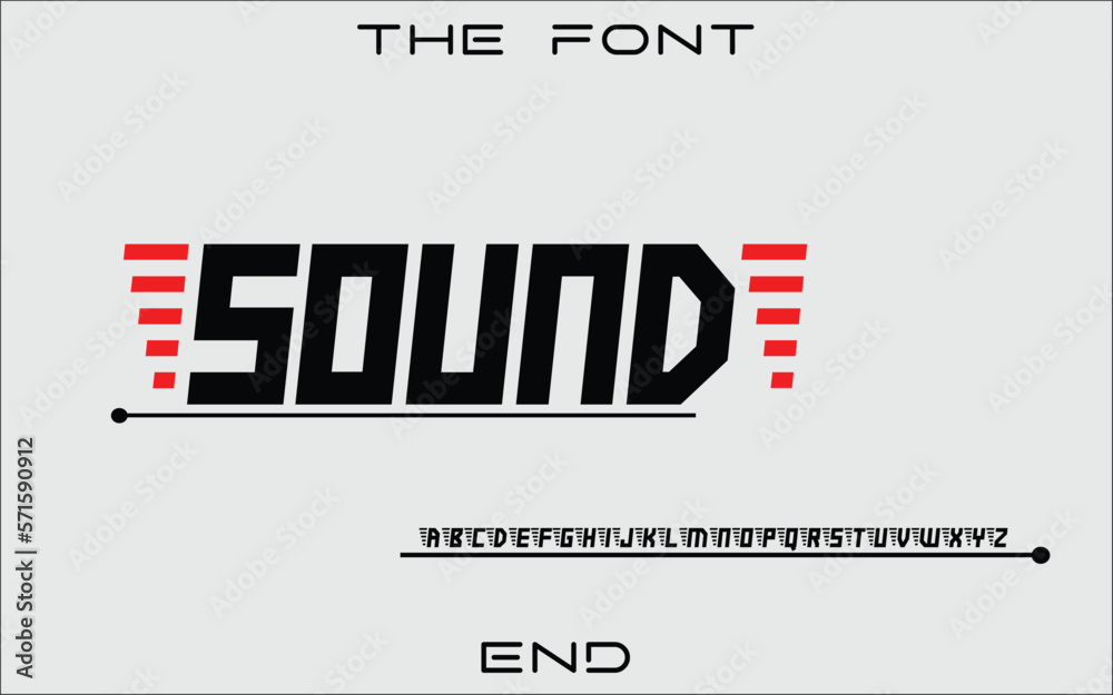 SOUND Modern Bold Font. Regular Italic Number Typography urban style ...