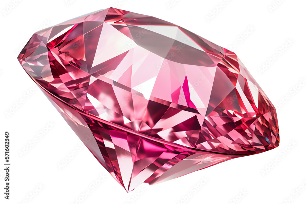 Pink diamond isolated. transparent background Stock Illustration ...