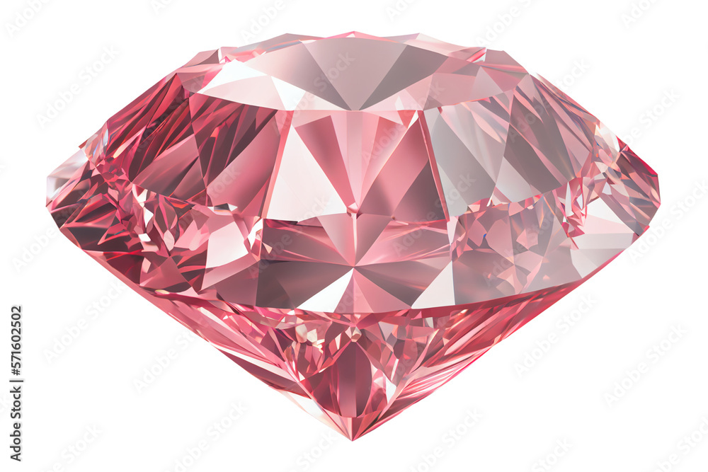 Pink diamond isolated. transparent background Stock Illustration ...
