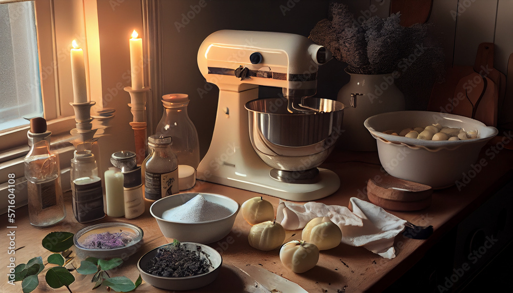 3d render of the kitchen while cooking baked goods. Hobby Cooking ...