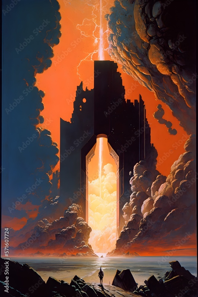 Gateway to the Future: A Spectacular Giant Portal Tower of Futuristic ...