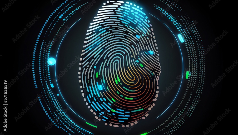 Biometric Fingerprint Digital Scan Technology. scanning identification ...