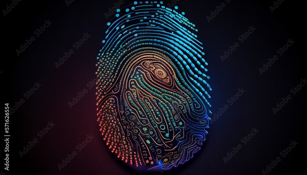 Biometric Fingerprint Digital Scan Technology. scanning identification ...