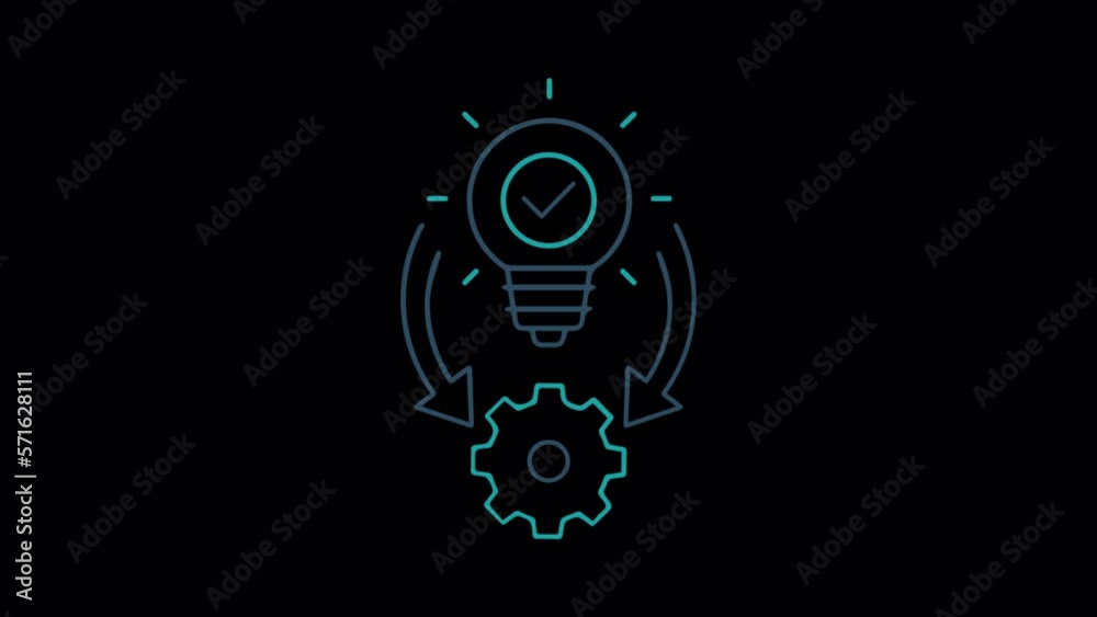 Animated implementation icon designed in flat icon style, Business, or ...