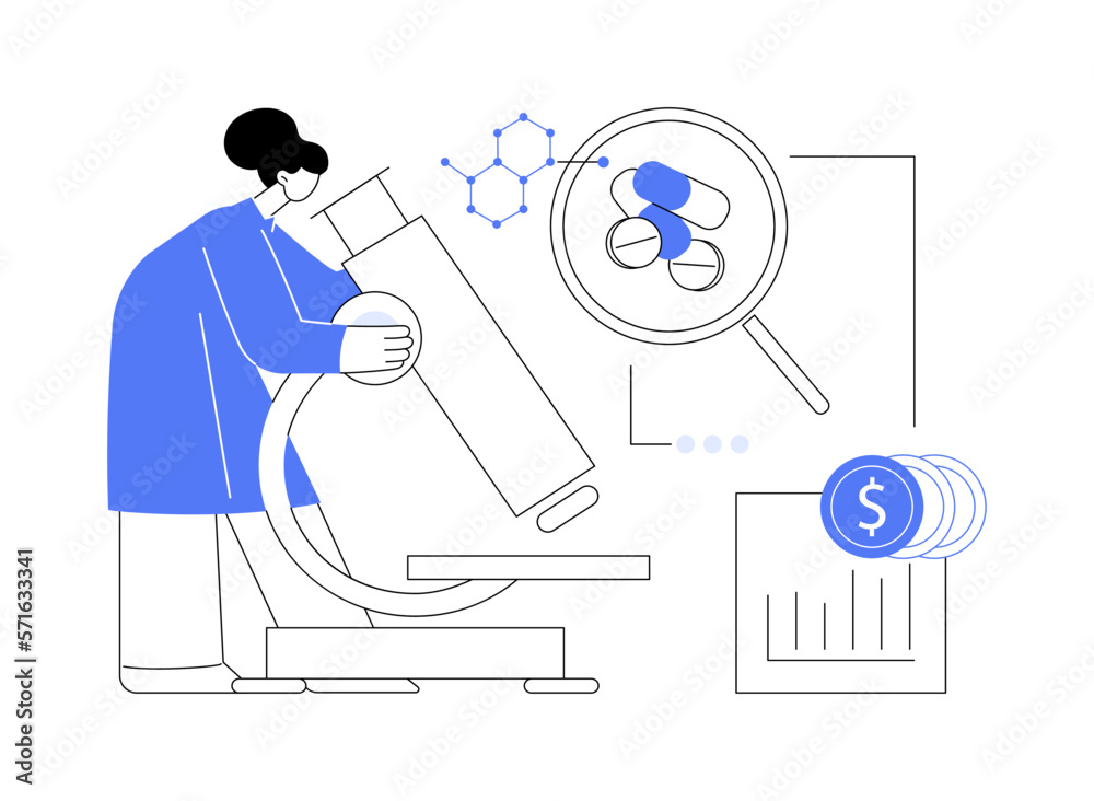 Pharmacological business abstract concept vector illustration. Stock ...